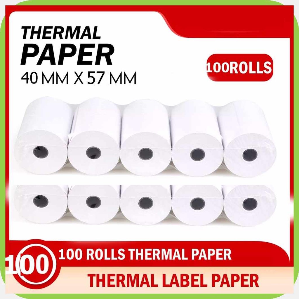 100PCS&l?POS$t{57x40mm!eT[thermal,CI[paper,hY[for,ML[receipt,ED[thermal ...