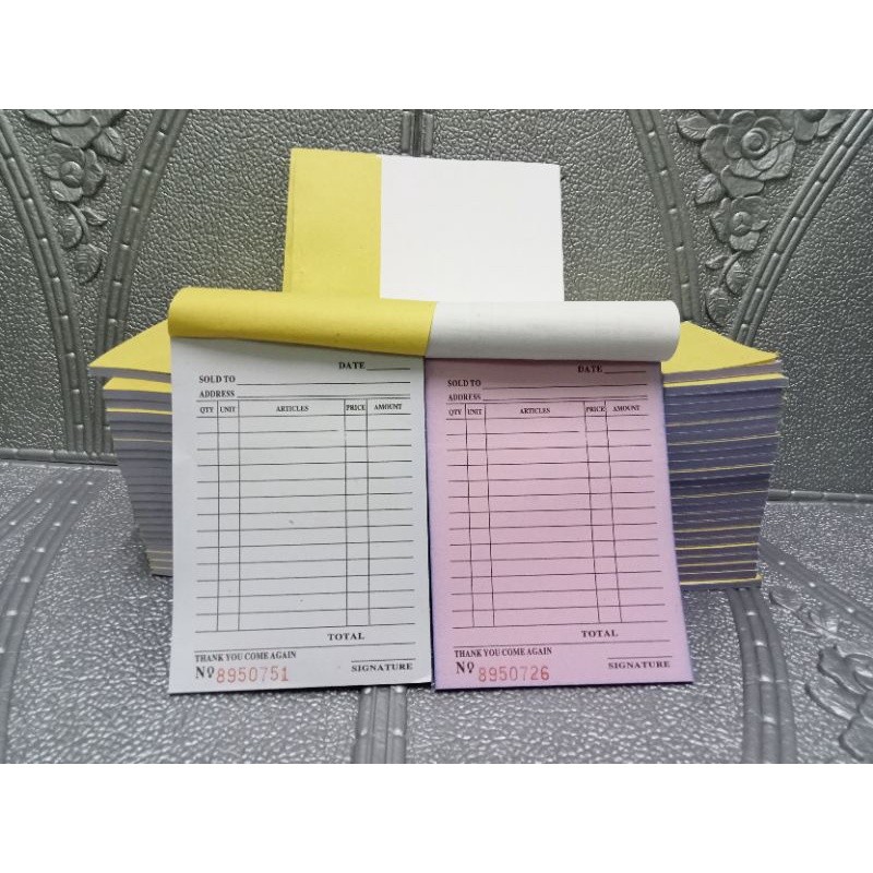 Receipt/Resibo With Carbon Paper | Shopee Philippines