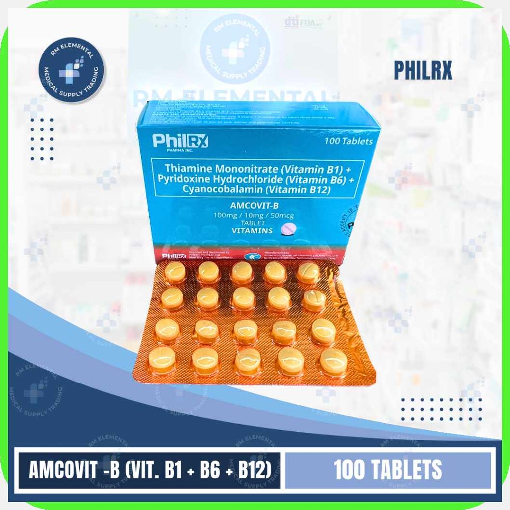 Amcovit-B'yb:Vitaminb$B-complex~H?100mg*d?100*jK?tablets*SG?B1+B6+B12 ...