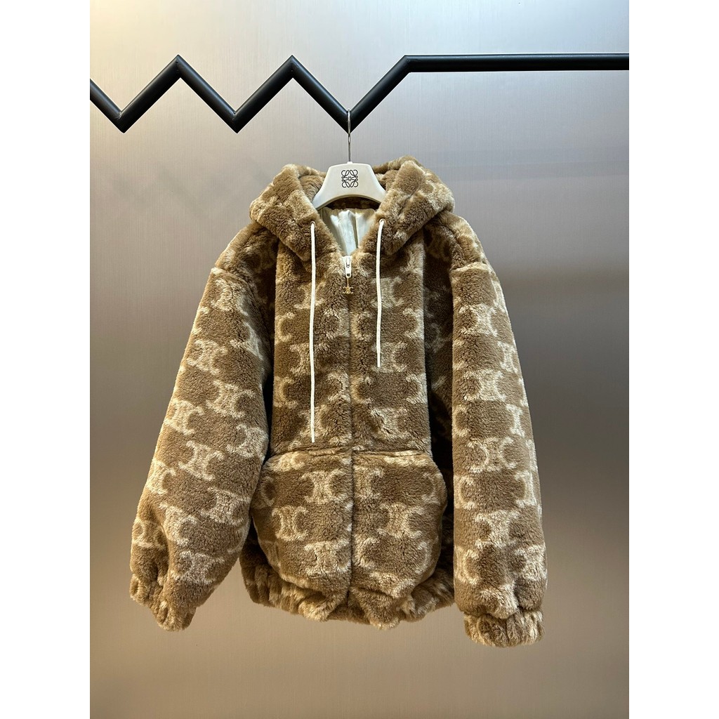 2025 New Style Celine Wool Teddy Jacket, Oversized Version and Hood ...