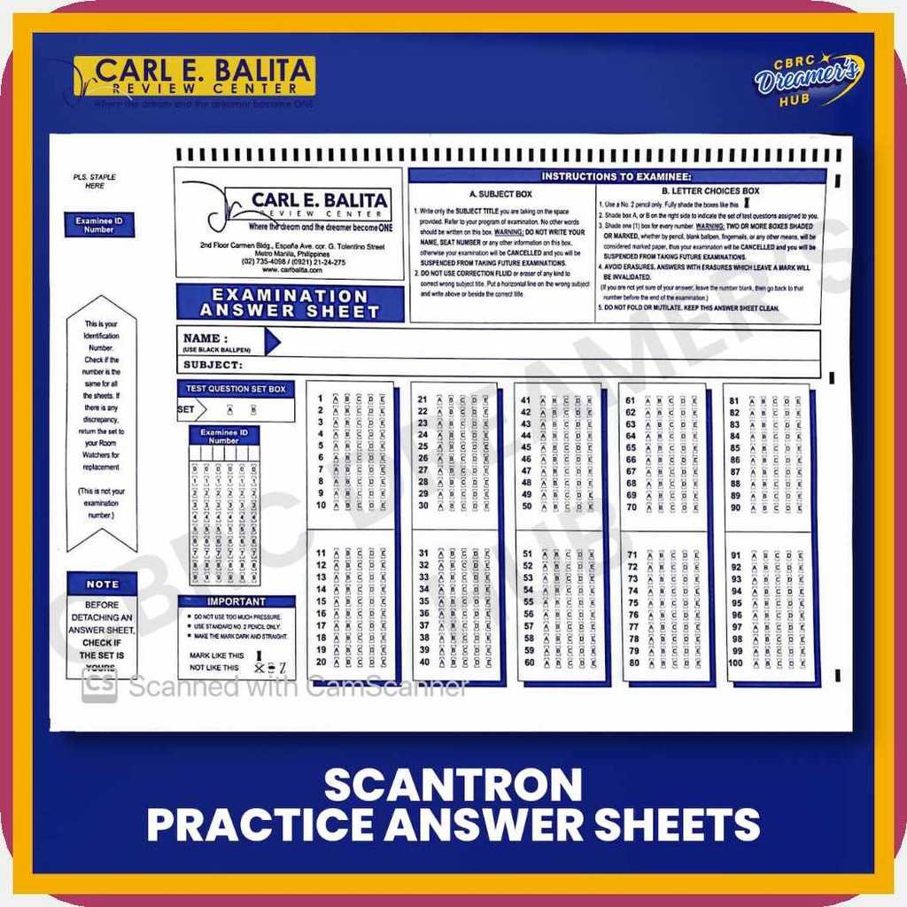 5|Du|Pieces|MK(CBRC|BH)Examination}Kk)Answer}Ls)SCANTRON}ly)Sheets}ff ...