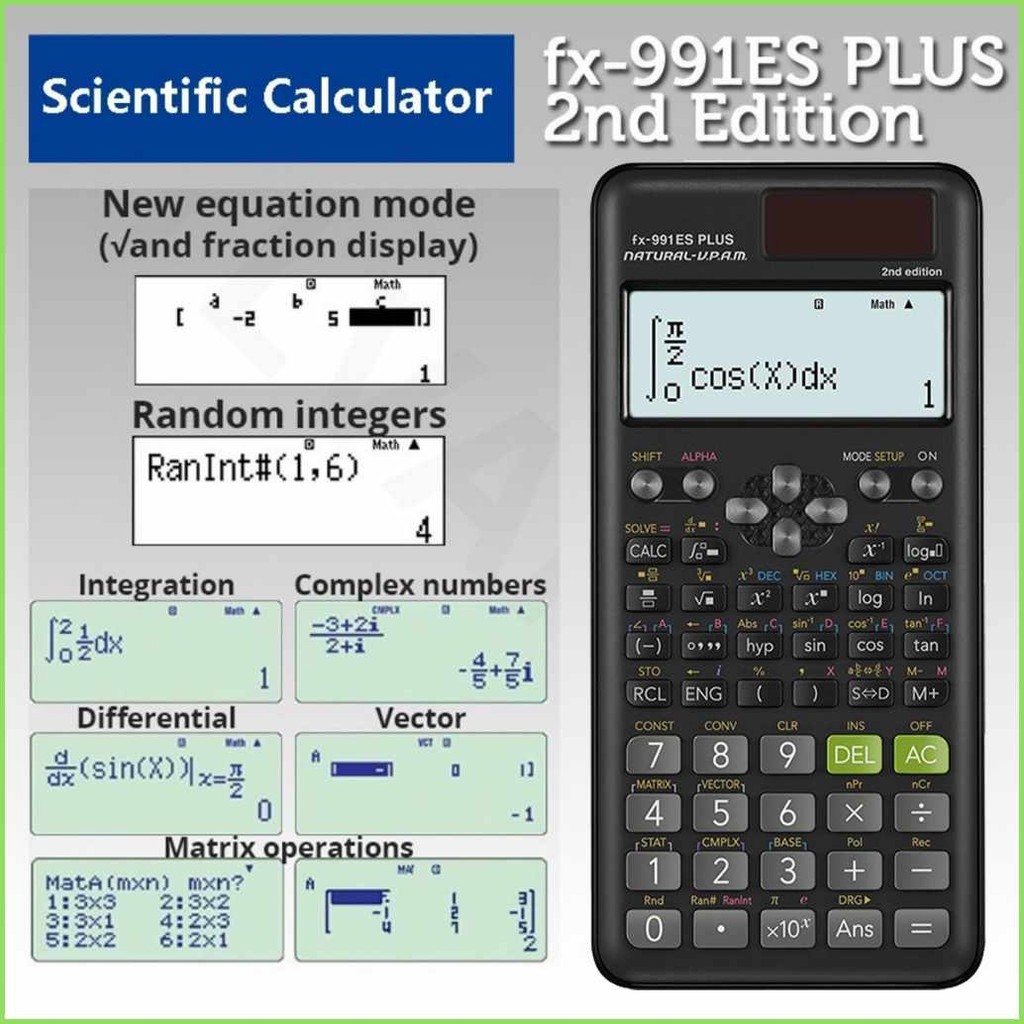 FX-991ES*Il-PLUS[j^Junior}Um>High)mk>School)Fd>Students)Er>Calculator ...