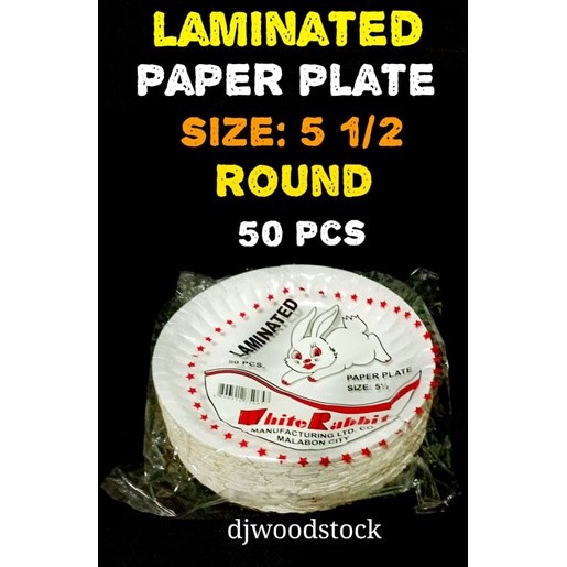 PAPER PLATE ROUND LAMINATED 5 1/2 INCHES 50 pcs | Shopee Philippines