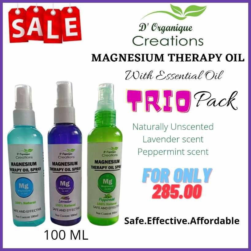 MAGNESIUM|sM]THERAPY:L{OILE-SPRAYb-100Ml(TRIOE-PACK) | Shopee Philippines