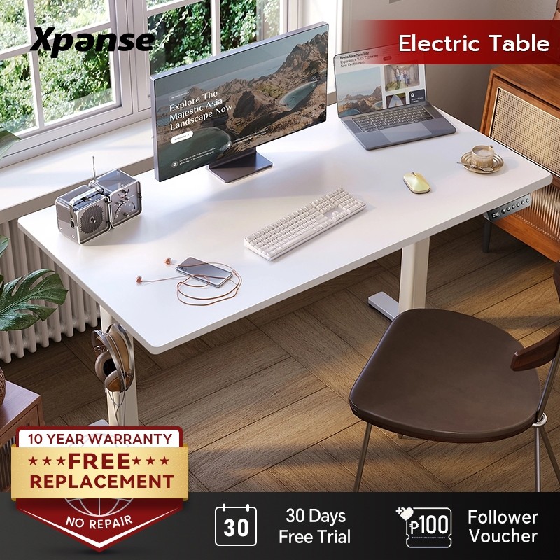 Xpanse Electric Lift Computer Table Adjustable Study Table Standing ...