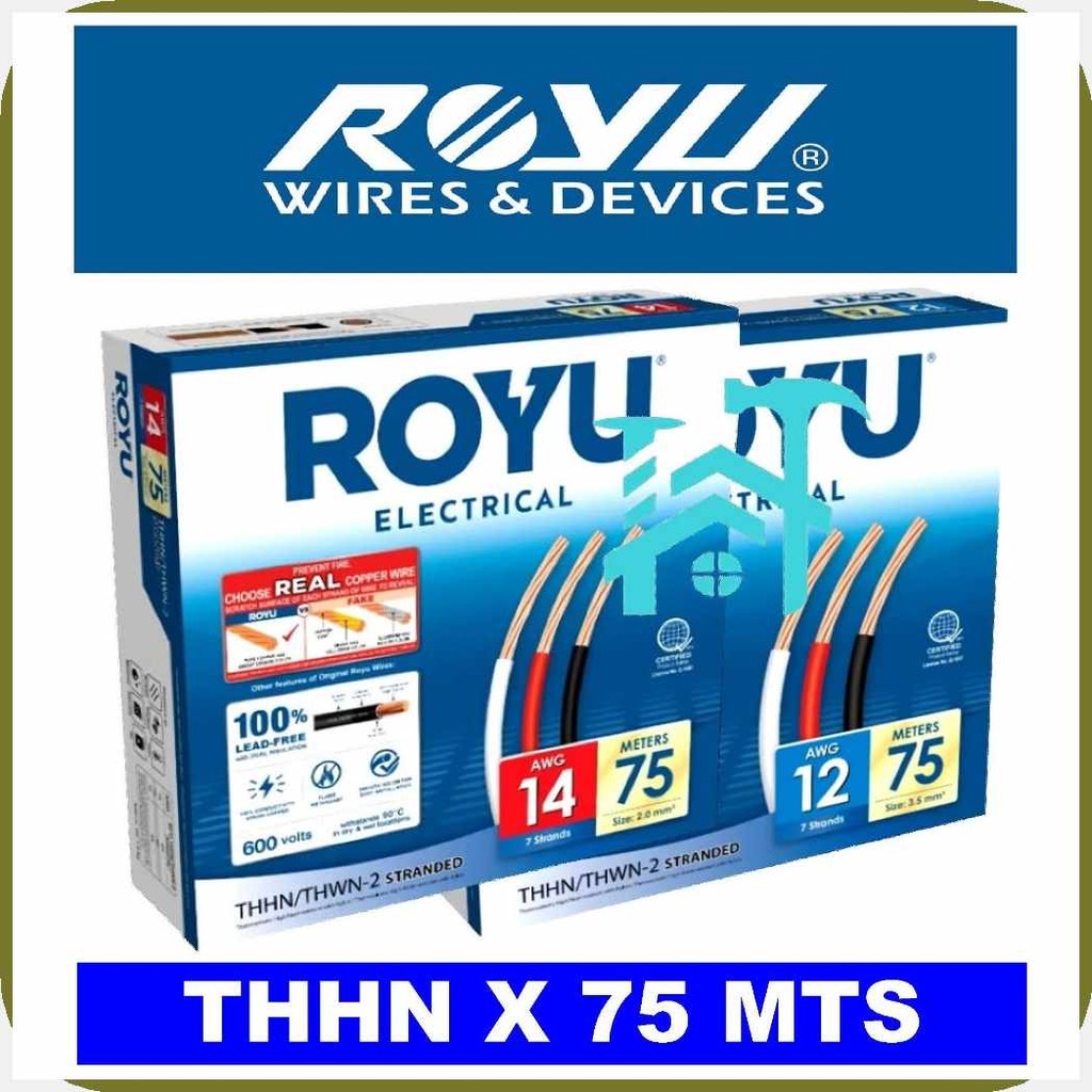 ROYU,xF(THHN|F~WIRE%Lg_14:gH_12:ry_X:ps_75:yu_METERS | Shopee Philippines