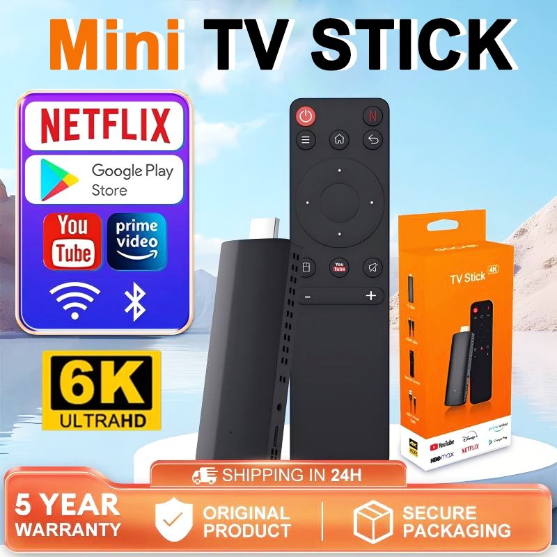 Mini TV Stick 6K HD TV Box 5G WIFI Android 13.0 HDMI 8GB+128GB Smart TV ...