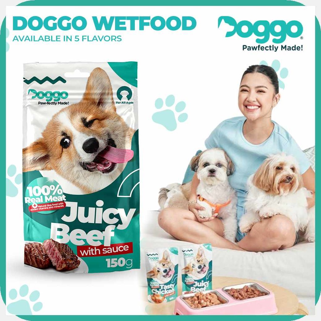 Bunch+lw*of^fs;Doggo[kq,Juicy!bf,Beef!q,Wet!u,FoodO-(150g) | Shopee ...