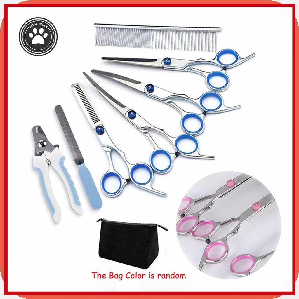 Pet_SDog`V.Grooming}C>Scissors)e=Kit,Stainless(y=Steel(y=5Pcs/set ...