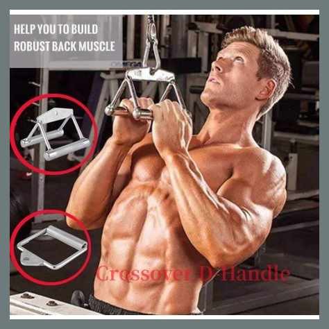 Heavy Duty Metal Double D Bar Row Handle Cable Attachment For Home Gym ...