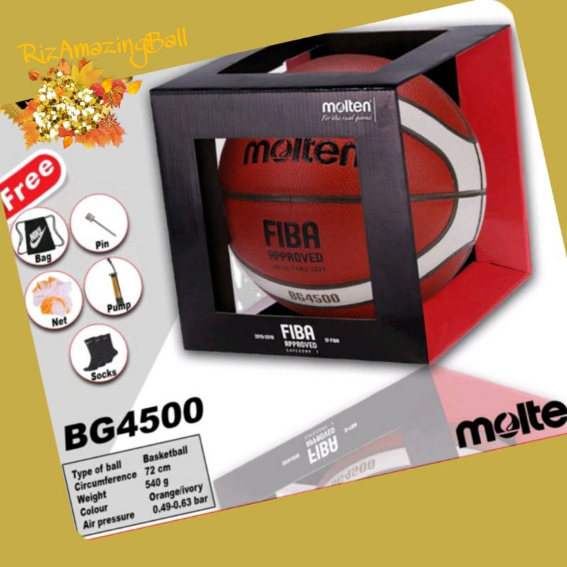 MOLTEN Basketball BG4500 (New Model) Official FIBA Composite Leather ...