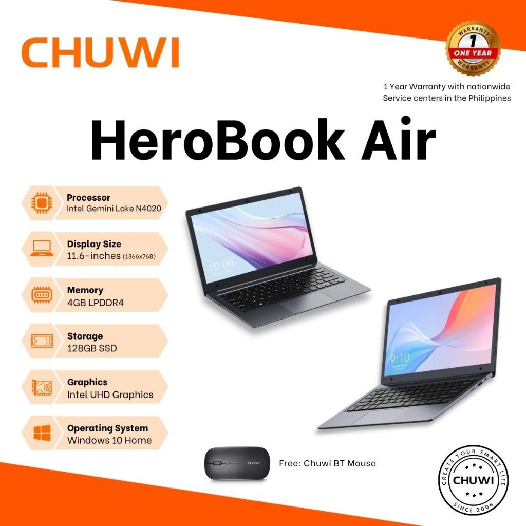 Chuwi Herobook Air Intel Celeron N4020 11.6'' IPS | 4GB RAM 128GB M.2 ...