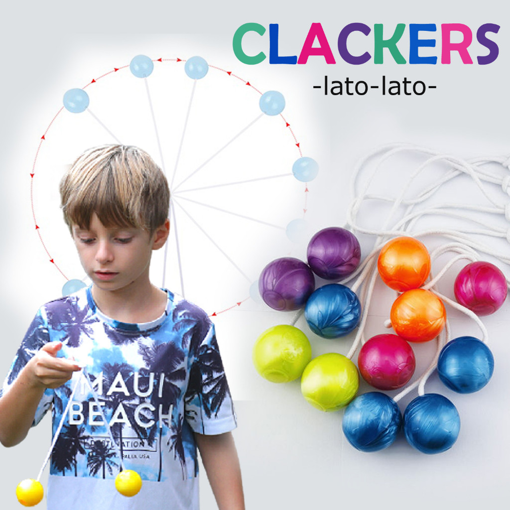 Clackers Balls (lato-lato) On A String Noise Maker Clicker Childrens ...