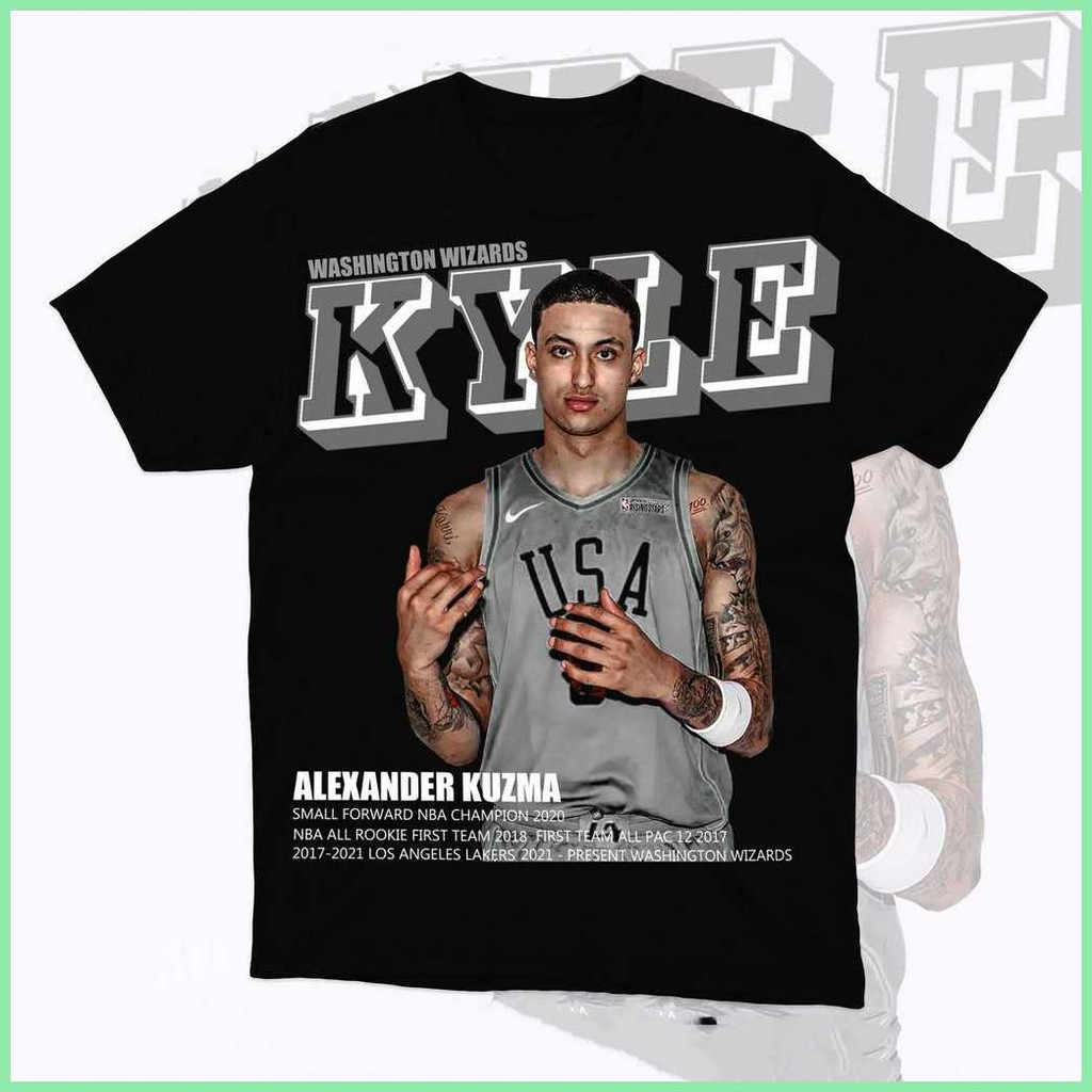 Kyle$ky*Kuzma,R]Graphic>b)Tee:}rF)Oversized}Zm)Unisex}Yl)Cotton}MZ ...