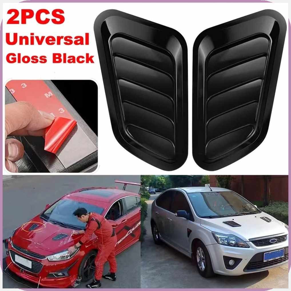 2pcs@ro{ABS$t$Gloss$l/Black$vX/Universal$Xl/Car$JJ/Hood$rM/Vent$XL ...