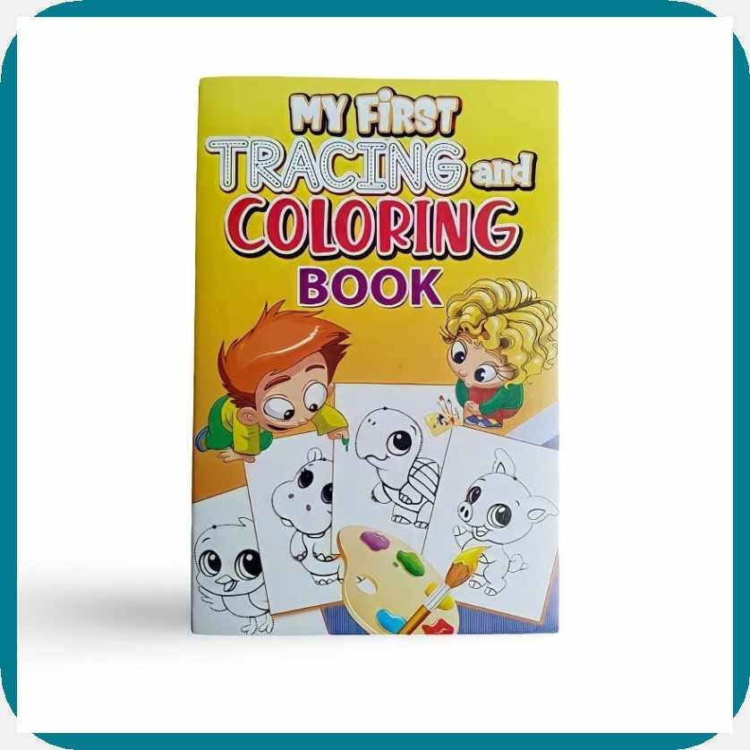 My First TRACING and COLORING Small Activity Book: Kids Learning ...