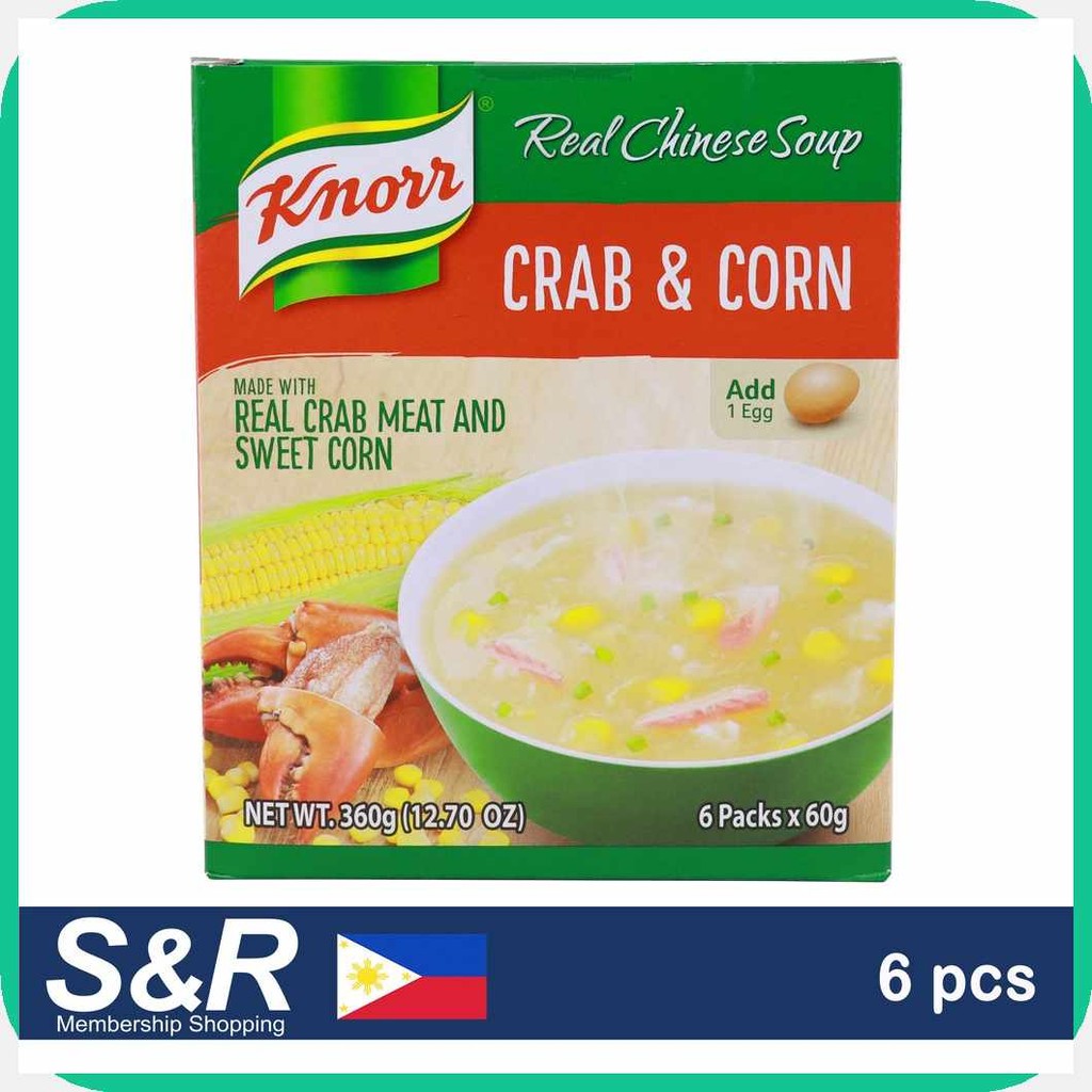 Knorr'hT`Real:Dp]Chinese(Hf|Soup=bF|Crab=Bo|and=yF|Corn=Cs|6pcs | Shopee Philippines