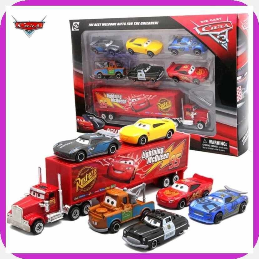 disney cars set diecast 7pcs/set lightning mcqueen gift set | Shopee ...