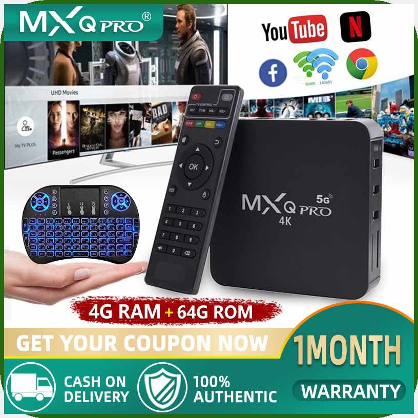 Mxq Pro Tv Box 4k 5g 8gb 128gb Wifi Android Tv Box Smart Digibox Tv Box ...