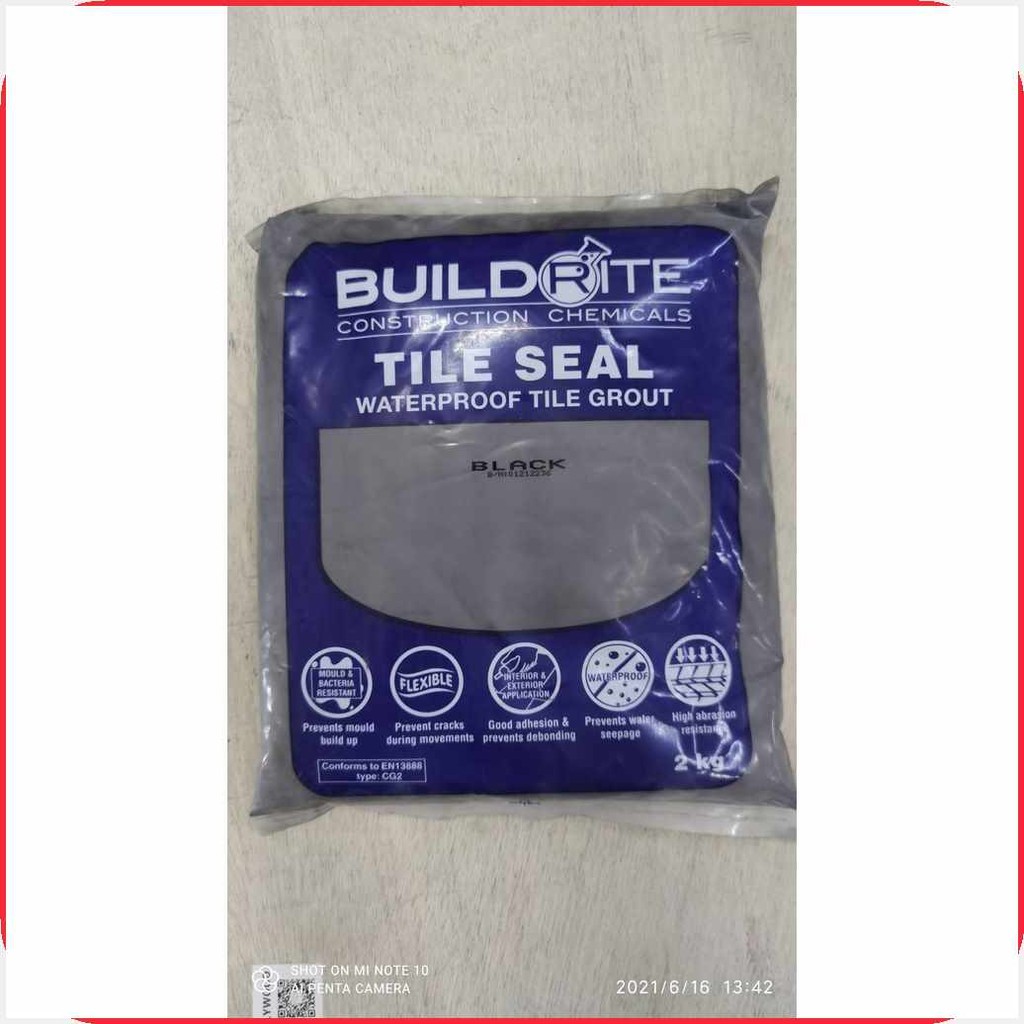 Buildrite Tile Seal Waterproof Tile Grout Medium / Dark Gray Or Black ...