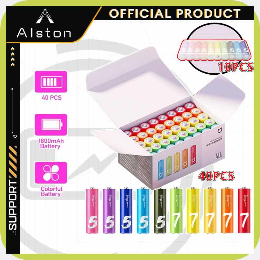 ALSTON 40Pcs Battery Original Mijia No.5 AA / No.7 AAA Alkaline Battery ...