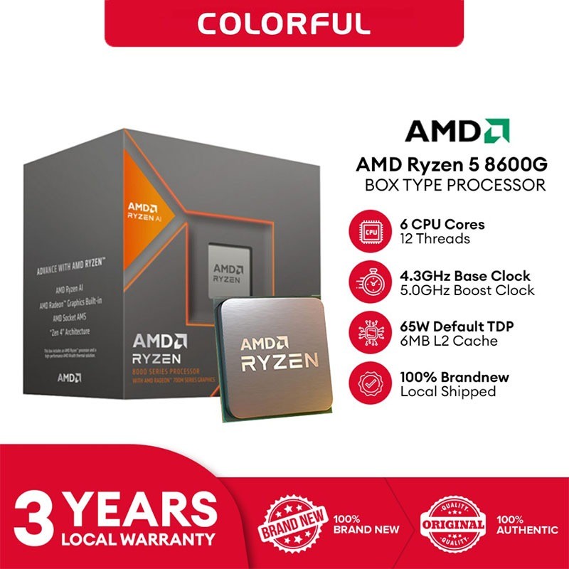 AMD Ryzen 5 8600G | Ryzen 7 8700G Boxed Desktop Processor (w/ Stock CPU ...
