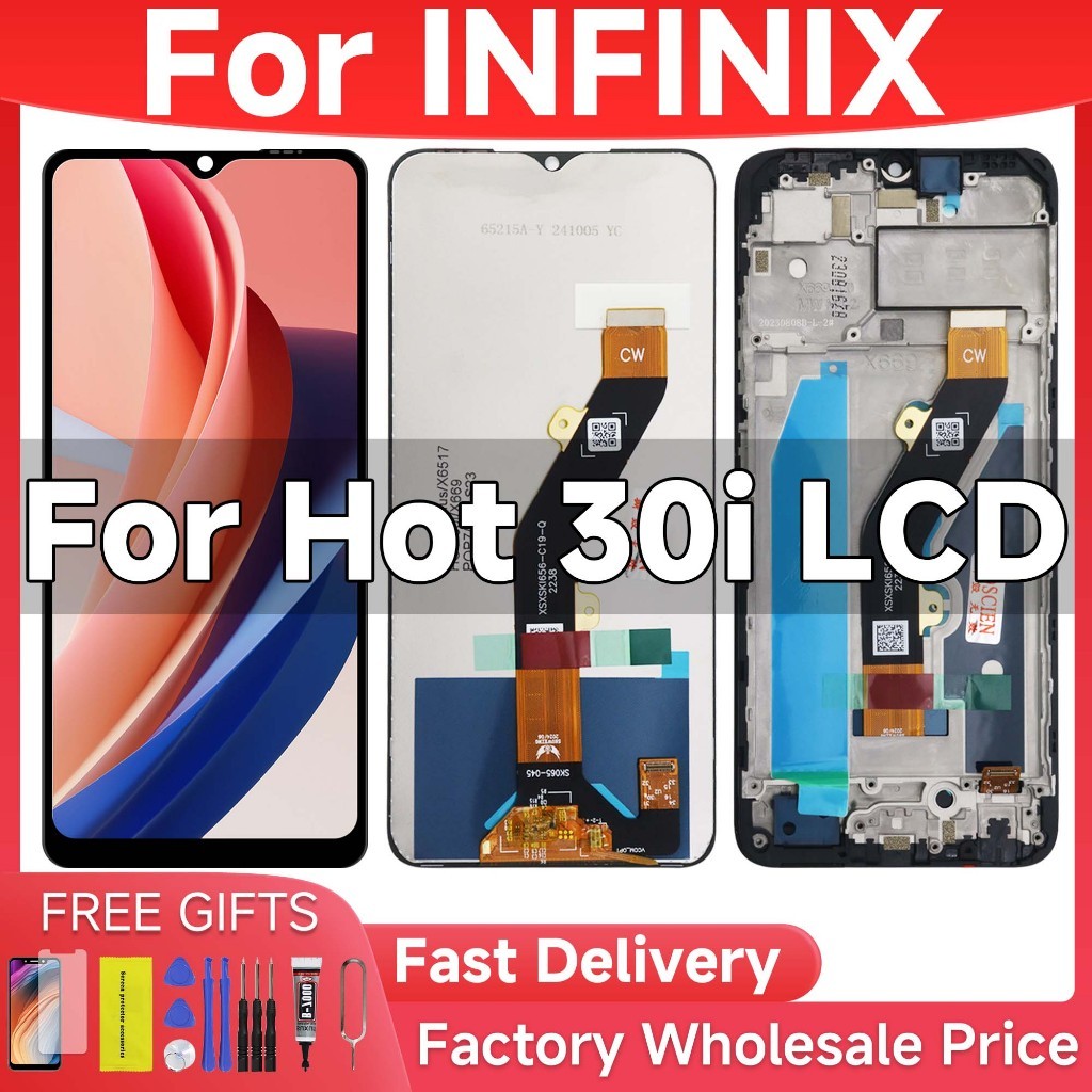 LCD with frame replacement and repair parts for Infinix Hot 30i X669 ...