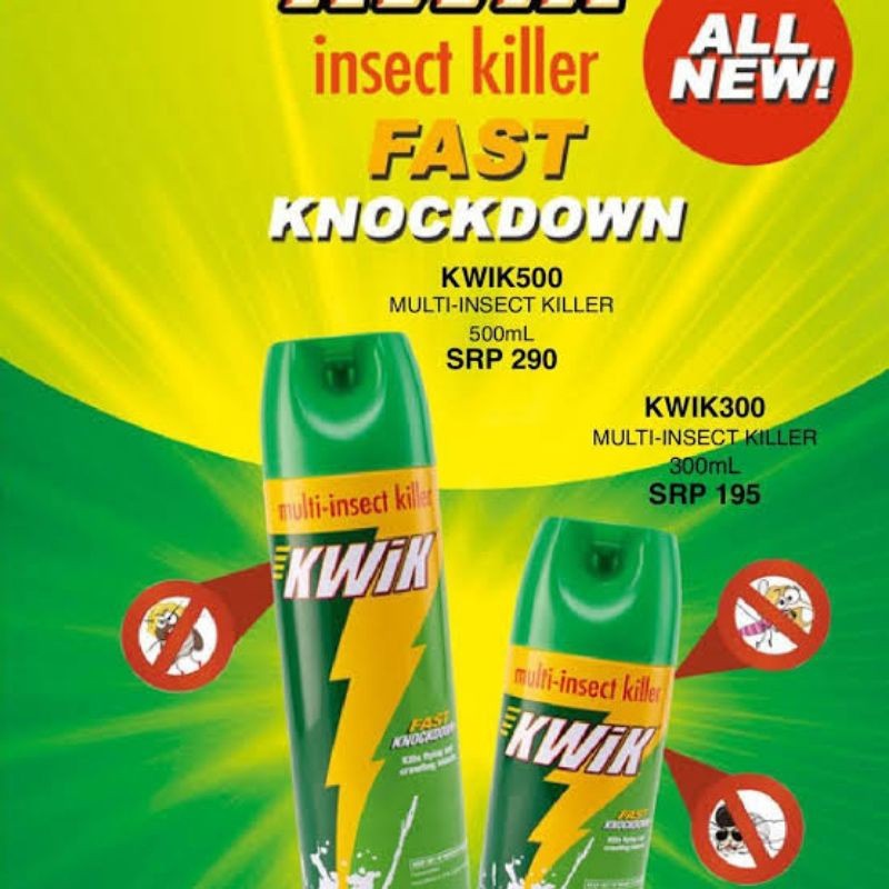 Multi-insect Killer 500ml, Kwik Multi-insect Killer500 | Shopee Philippines