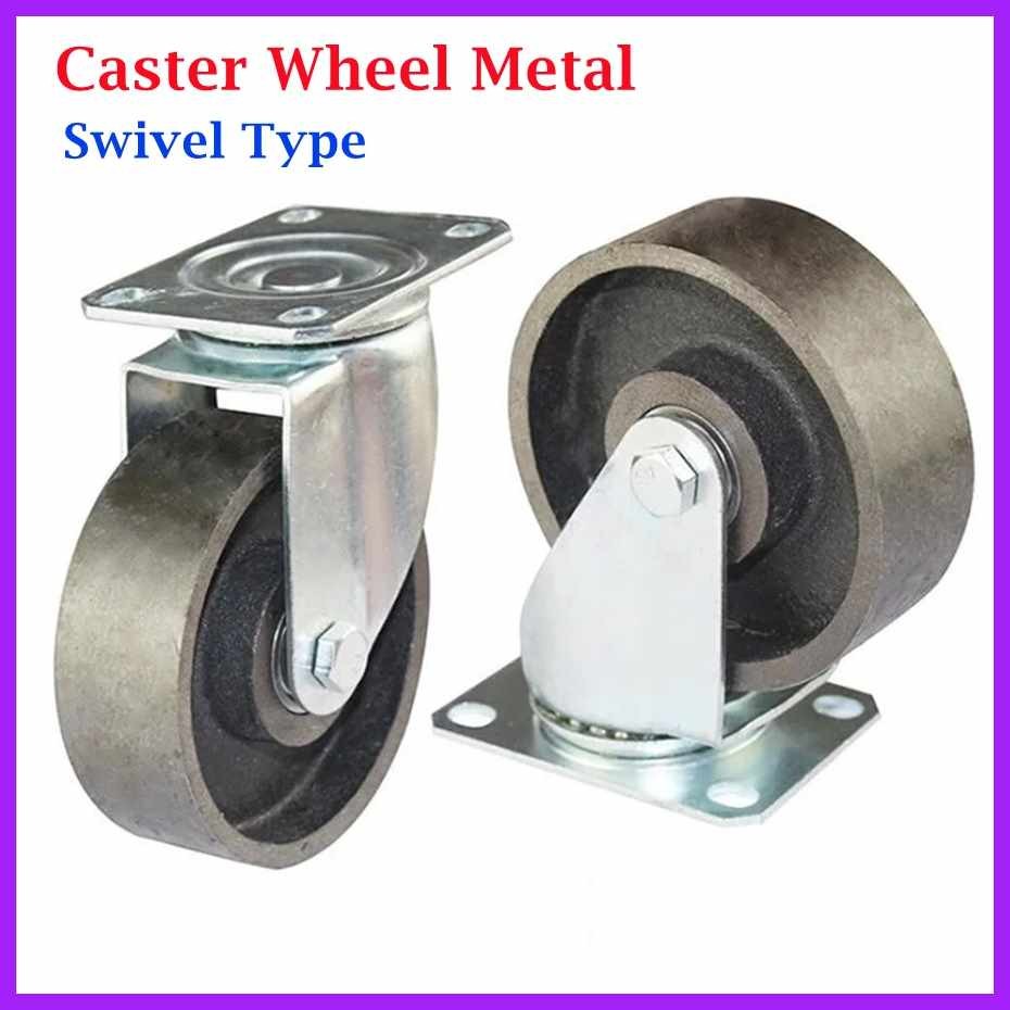 Trolley Heavy Duty Metal Caster Wheel Fixed / Caster Wheel Swivel (With ...