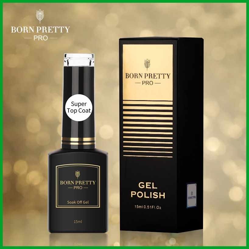 BORN_DR(PRETTY$ui'PROFSuper-dTop-TCoat-vNo-wWipe-KUV Gel Polish 15ml ...