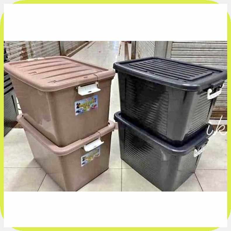 163LITERS STORAGE BOX J&T MASTER BOX PLASTIC BOX (BLACK &MOCHA ...