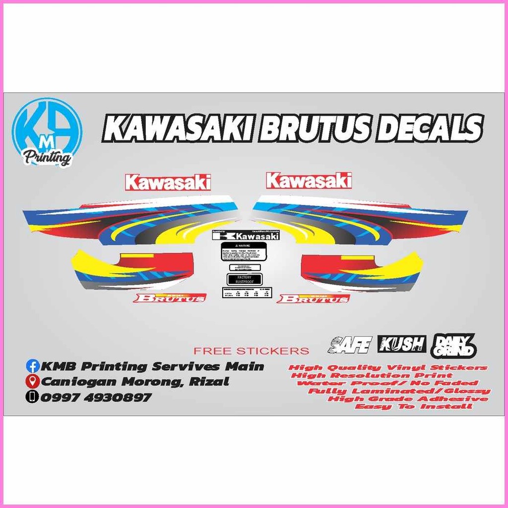 Kawasaki;Vm!Brutus{QA_HD3~G?Sticker*E@Decals | Shopee Philippines