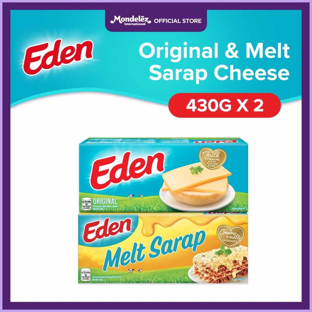 Eden|ha{rs~Cheese^Q/Bundle$F/-$q/Original$u/430g$l/and$Dg/Melt Sarap 430g with Real Milk and ...
