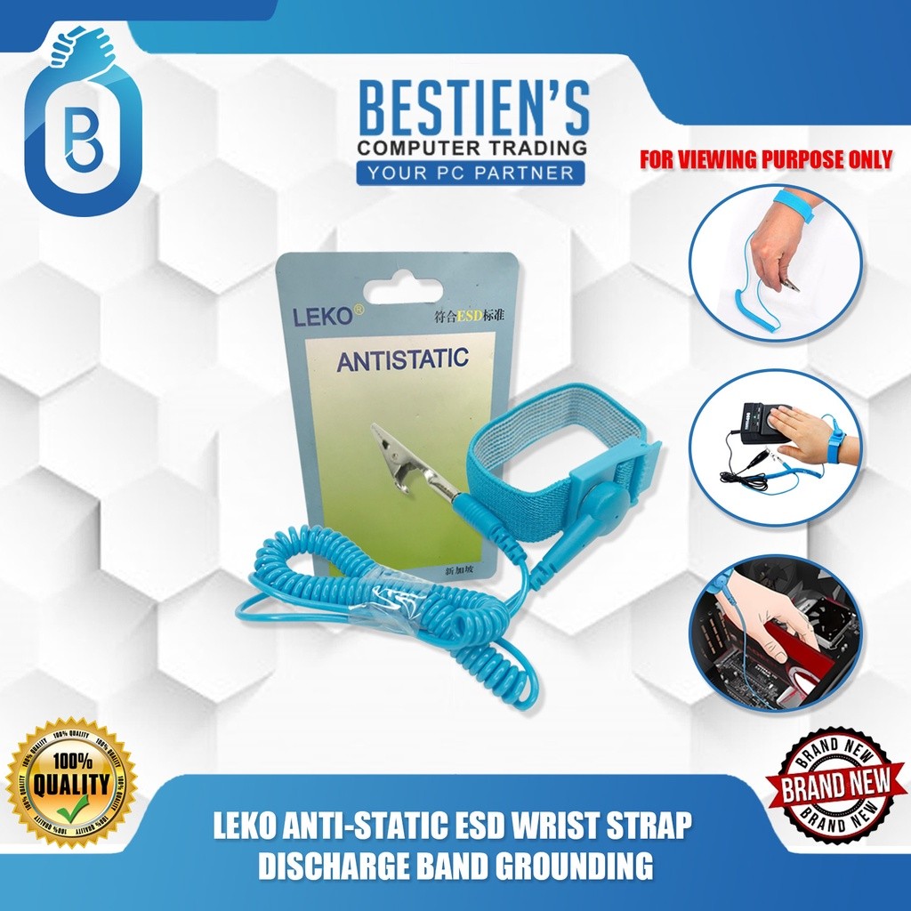 LEKO ANTI-STATIC ESD WRIST STRAP DISCHARGE BAND GROUNDING | Shopee ...