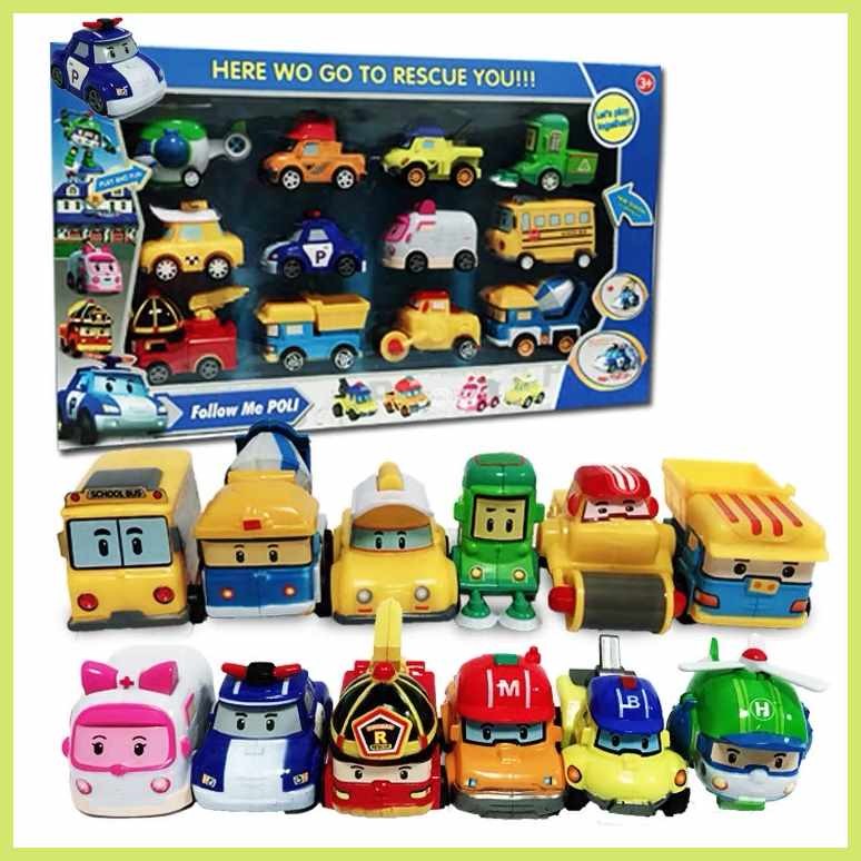 12-f@in~aa$1^J$Robocar^W$Poli^a$Pull^C$Back^z$Car^T$Complete Play Set ...