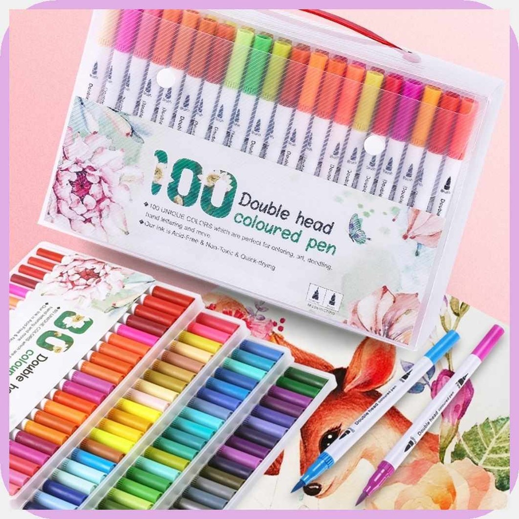 Dual[v+Brush)zf;Marker!eI[Pens,ho[Watercolor,xv[Drawing,LO[Color,Rb[Pen ...