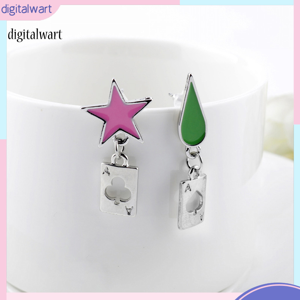 Hunter Anime Cosplay Poker Joker Ear Stud Earring for Hisoka Jewelry ...