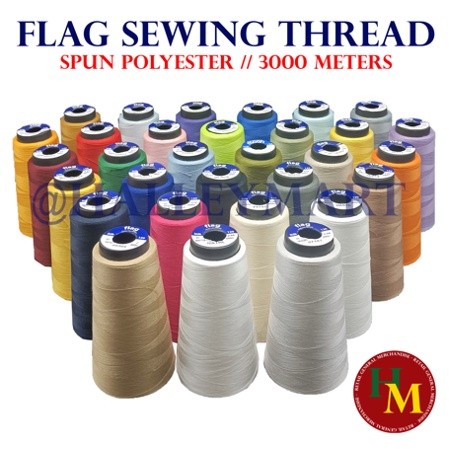 Flag Thread Spun Polyester / Ticket 120 / 3000Meters Multiple Colors ...