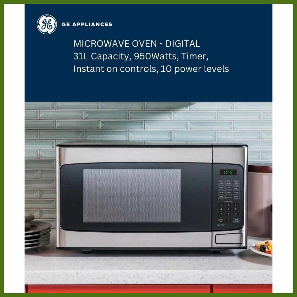 GE Appliances JES1145SHSS 1.1 Cu. Ft./ 31L Countertop Microwave Oven ...