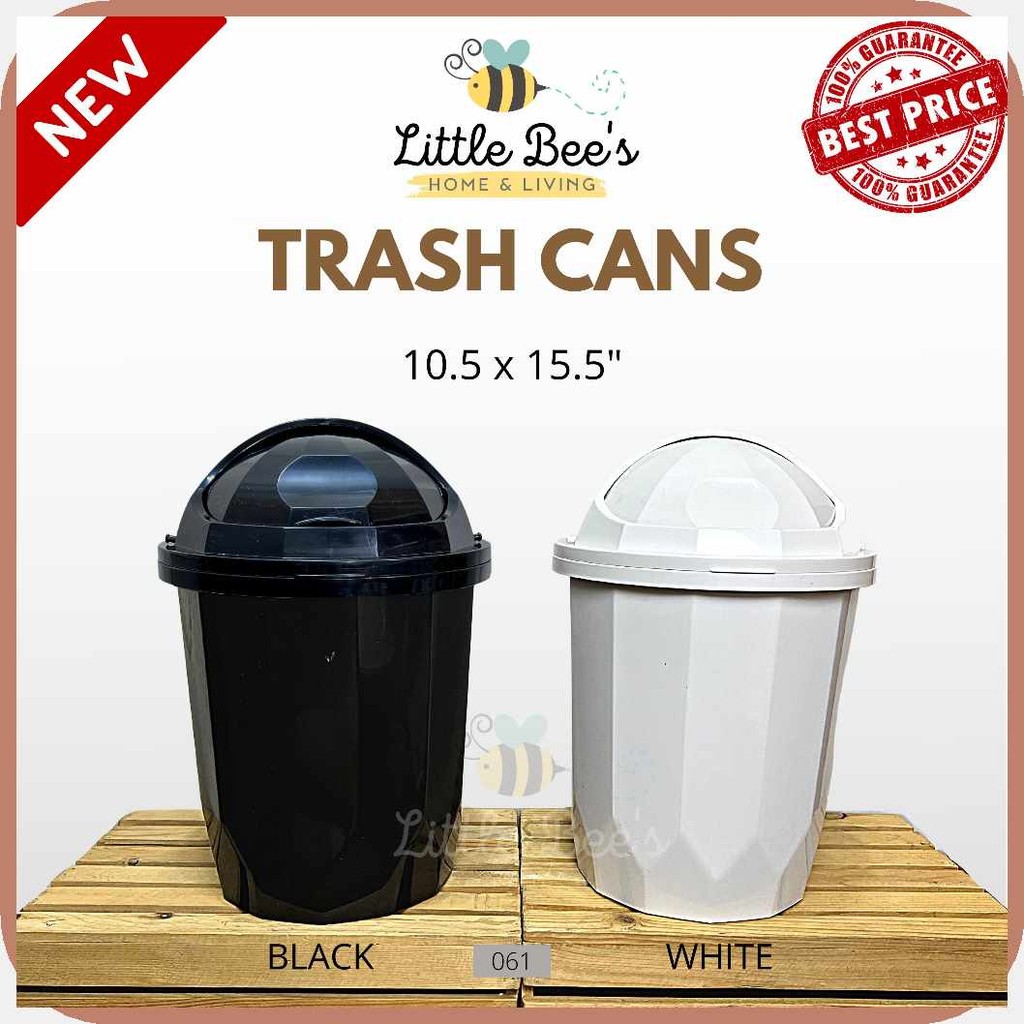 Minimalist Classy Trash Can with cover | Trash Bin | White Garbage Bin ...