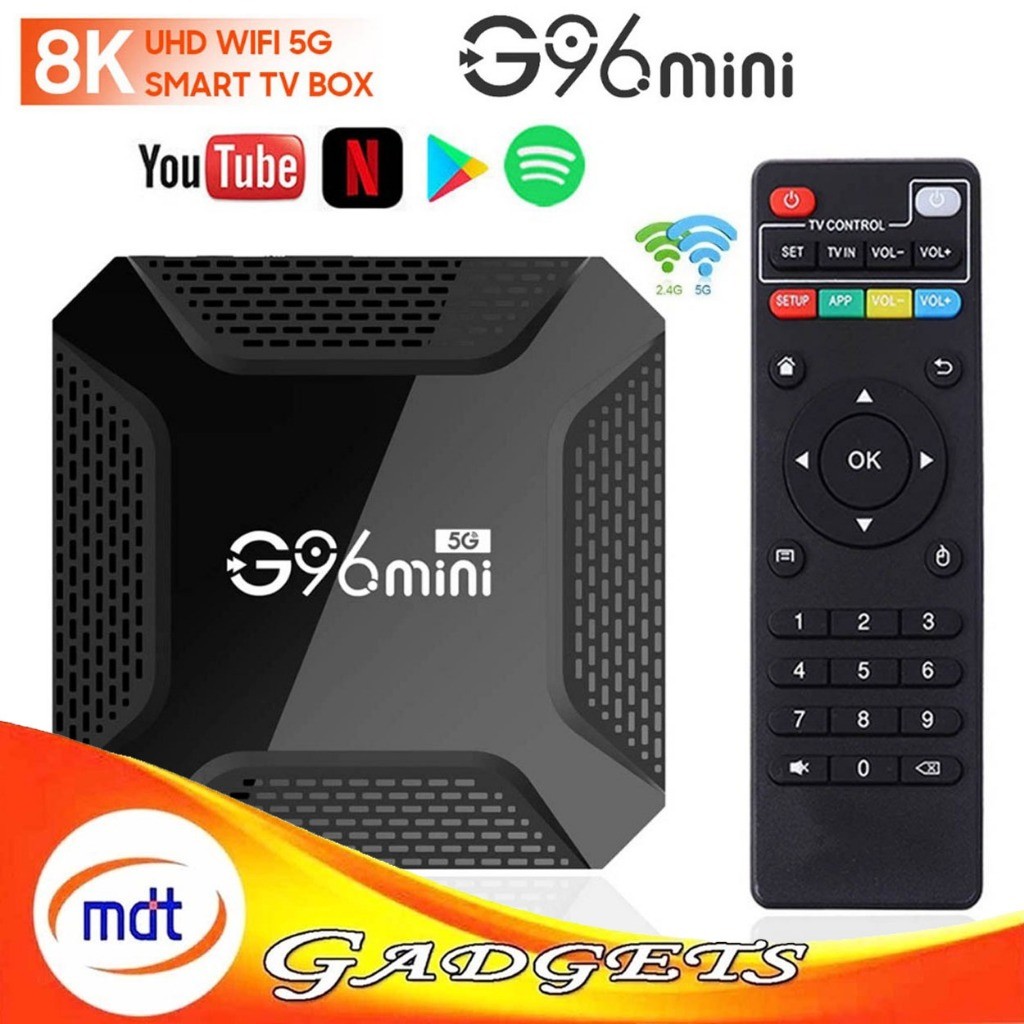 G96 Mini TV Box 8K Ultra HD 4GB+64GB Wireless 2.4G dual-band WiFi ...
