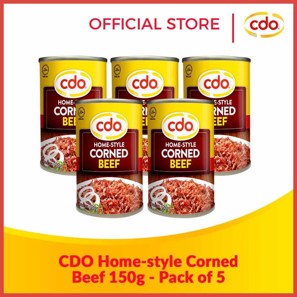 CDO Home-Style Corned Beef Classic 150g - Pack of 5 | Shopee Philippines