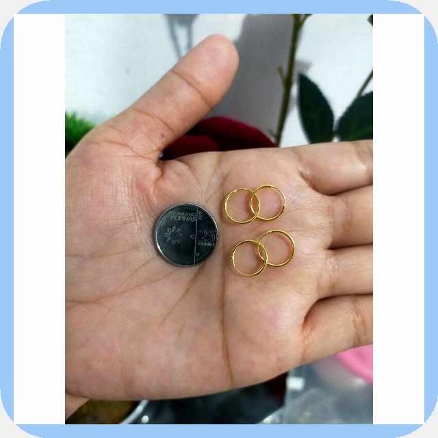 COD 18K LOOP EARING 10MM | Shopee Philippines