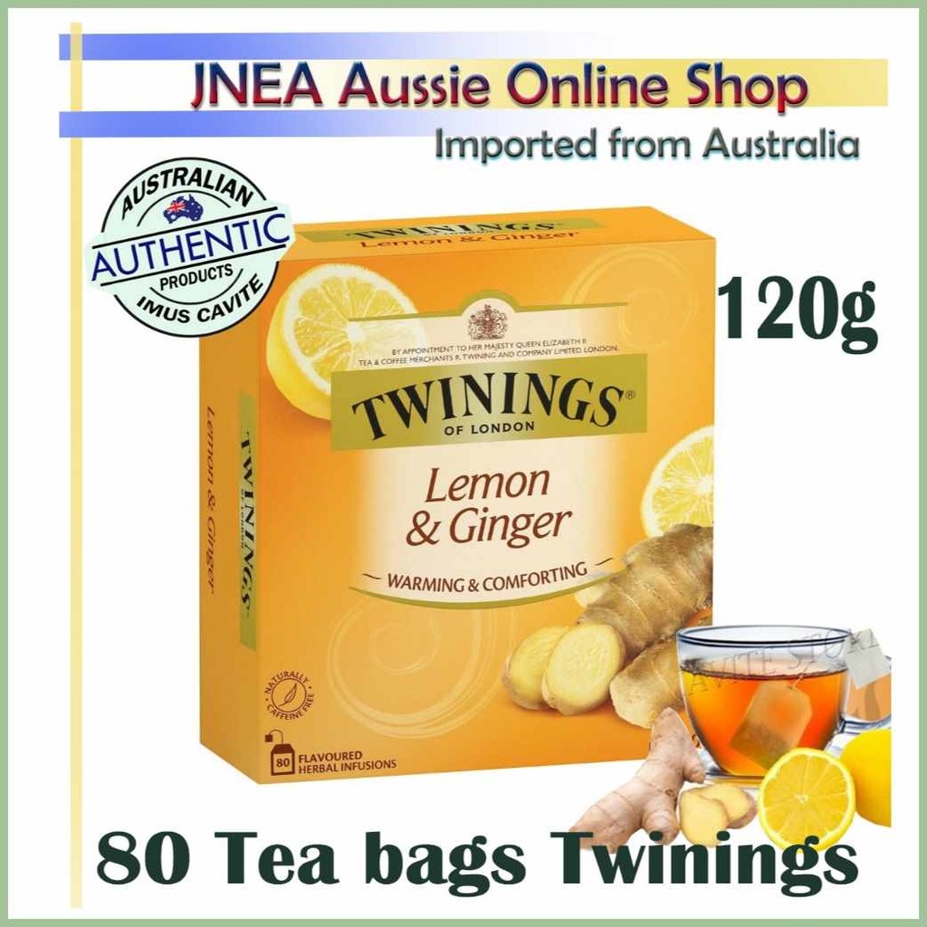 LEMON~f?AND*b?GINGER*l?TWININGS*J?TEA*D?80+Ek@Tea+Gf@bags+un@120g ...