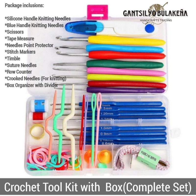 Crochet Tool Kit W/BOX (Complete Set) | Shopee Philippines