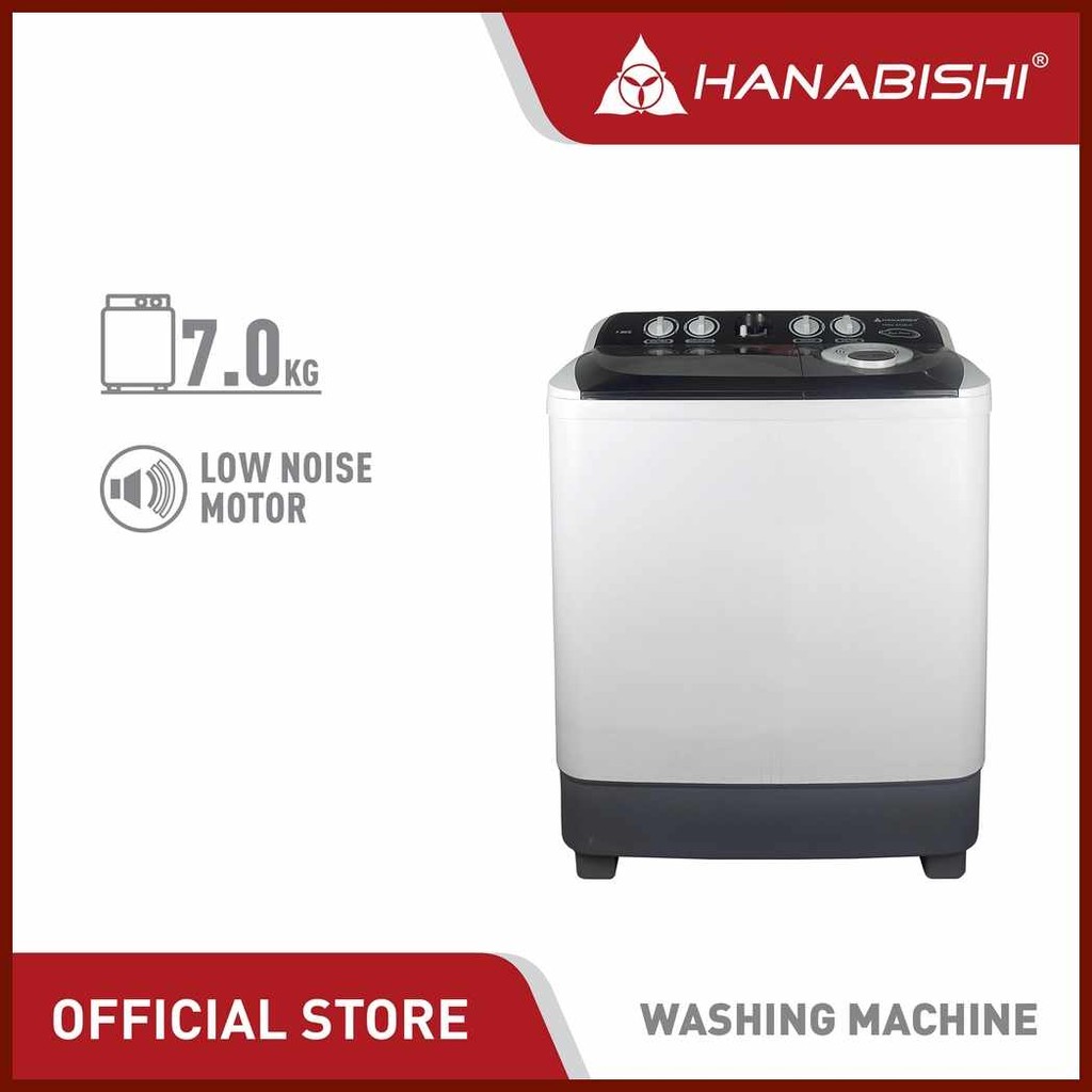 Hanabishi Twin Tub Washing Machine HWM470BLK | Shopee Philippines