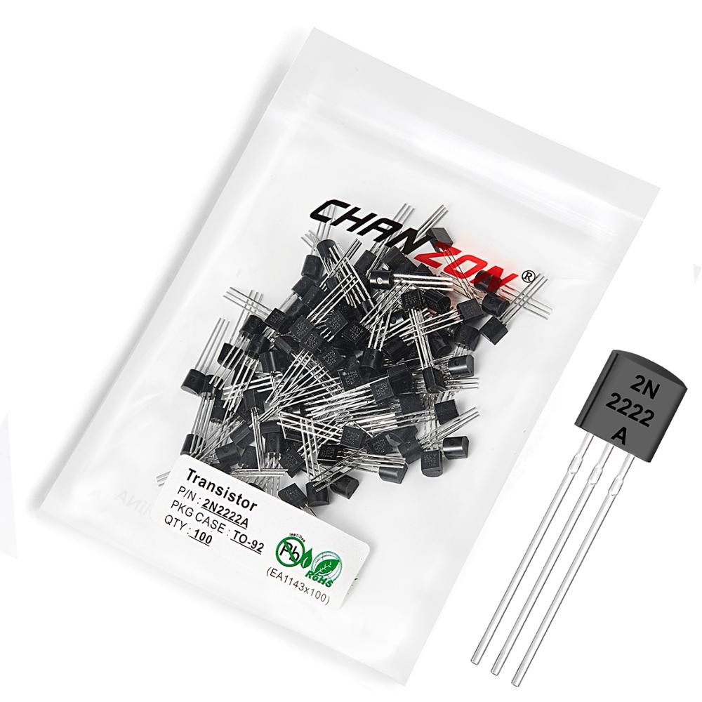 100pcs 2N2222A TO-92 NPN Transistor Bipolar Junction BJT Triode Tube ...