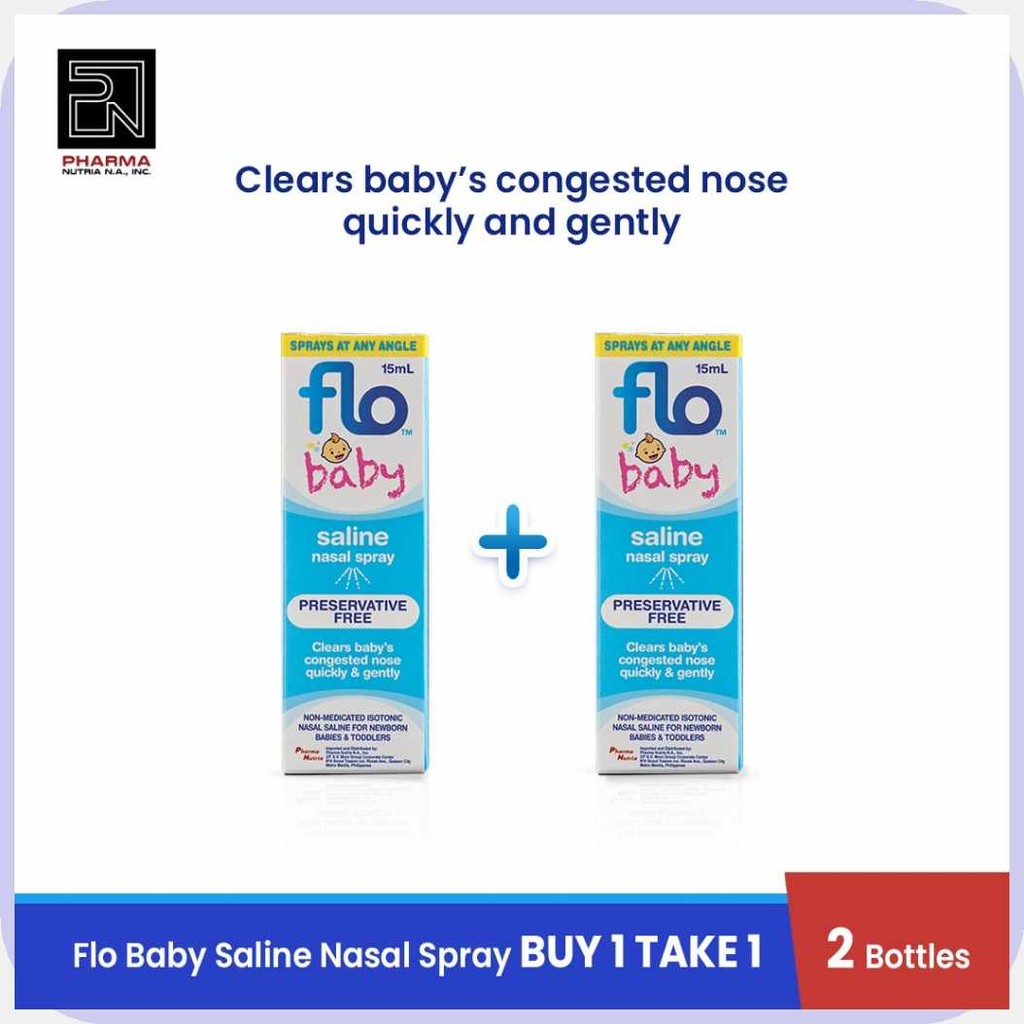FLO Baby Saline Nasal Spray BUY 1 TAKE 1 (Expiry Date: February 2026 ...