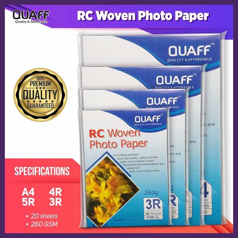 QUAFF Woven)OP?Photo*iy?Paper*FV?3R*y?|*c?4R*n?| 5R | A4 Size 260gsm ...