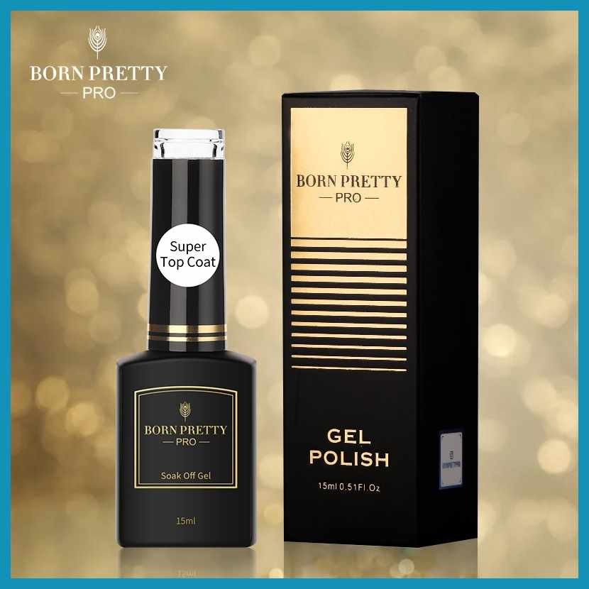 BORN)p&PRETTY}O;PRO!S[Super,X[Top-uCoat-tNo-RWipe-CUV Gel Polish 15ml ...